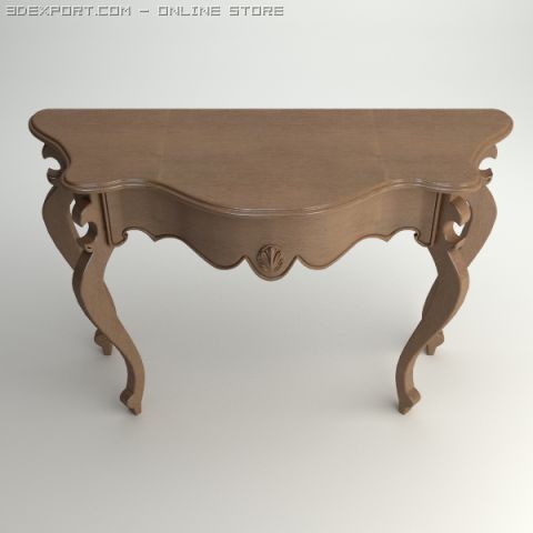 wooden console table 3D Models in Table 3DExport