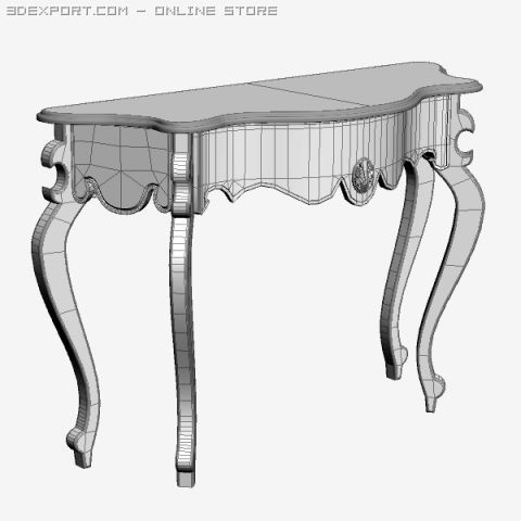 wooden console table 3D Models in Table 3DExport