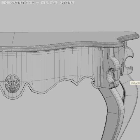 wooden console table 3D Models in Table 3DExport