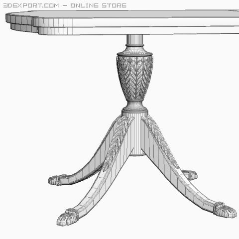 antique table 3D Model in Table 3DExport