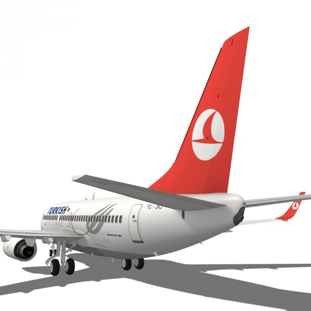 turkish airlines boeing 737700w 3D Model in Commercial 3DExport