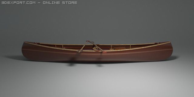 canoe 3D Model in Boats 3DExport