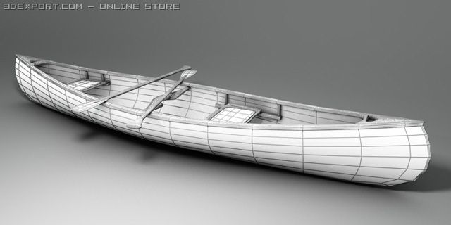 canoe 3D Model in Boats 3DExport