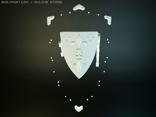 Historical Shields Collection Vol 2 3D Model in Shield 3DExport