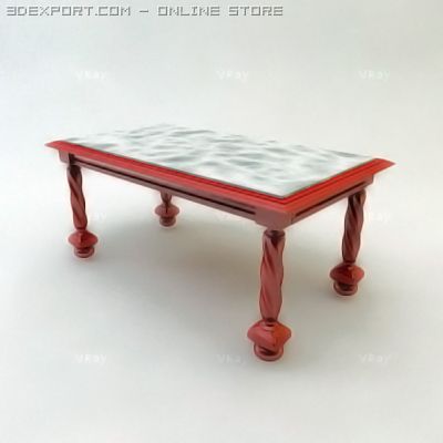 rectangular table 3D Models in Table 3DExport