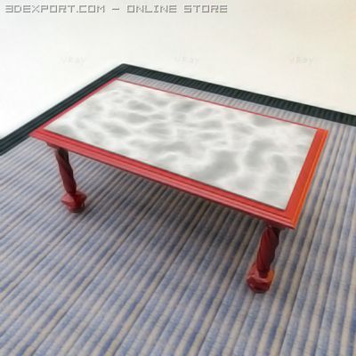 rectangular table 3D Models in Table 3DExport
