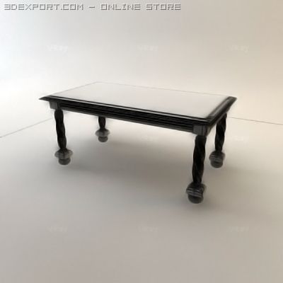 rectangular table 3D Models in Table 3DExport