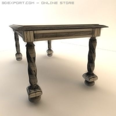 rectangular table 3D Models in Table 3DExport