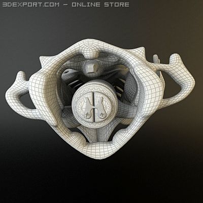 cervical spine human 3D Model in Anatomy 3DExport