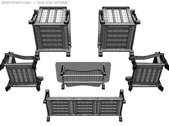 sala set 3D Model in Sofa 3DExport