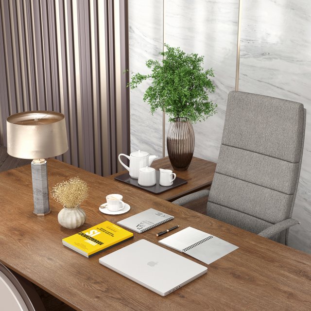 Workplace manager desk 01 - Boss desk 3D Model in Office 3DExport