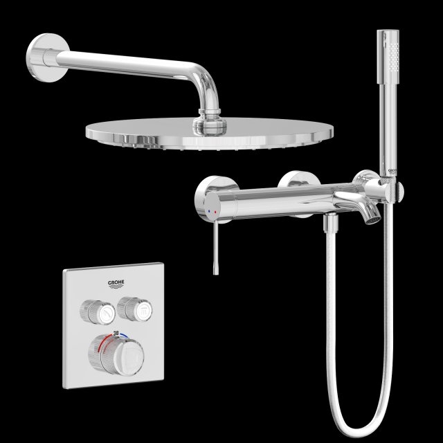 Grohe essence set 001 3D Model in Bathroom 3DExport
