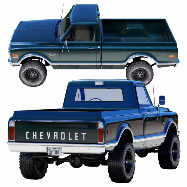 Chevrolet C10 1970 3D Model in Classic Cars 3DExport