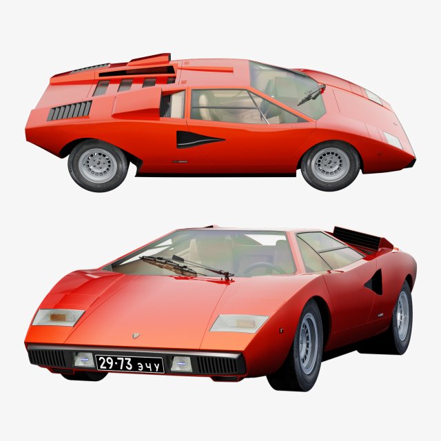 Countach LP400 3D Model in Sport Cars 3DExport
