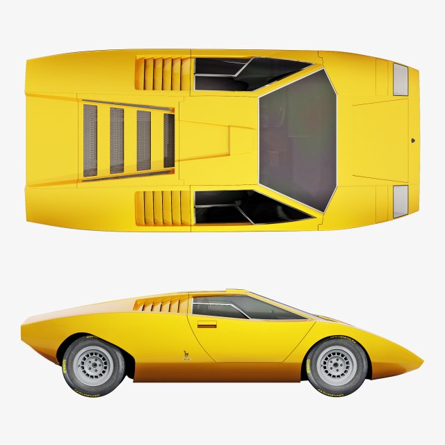 Countach LP500 3D Model in Concept 3DExport