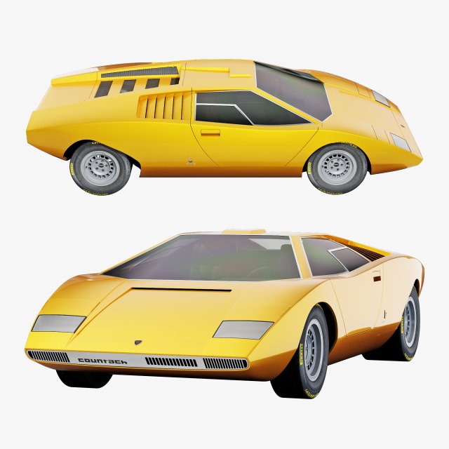 Countach LP500 3D Model in Concept 3DExport