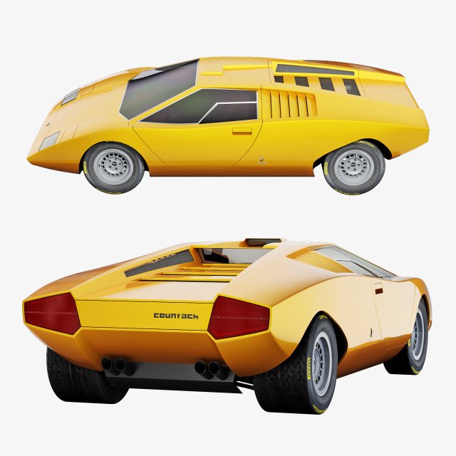 Countach LP500 3D Model in Concept 3DExport