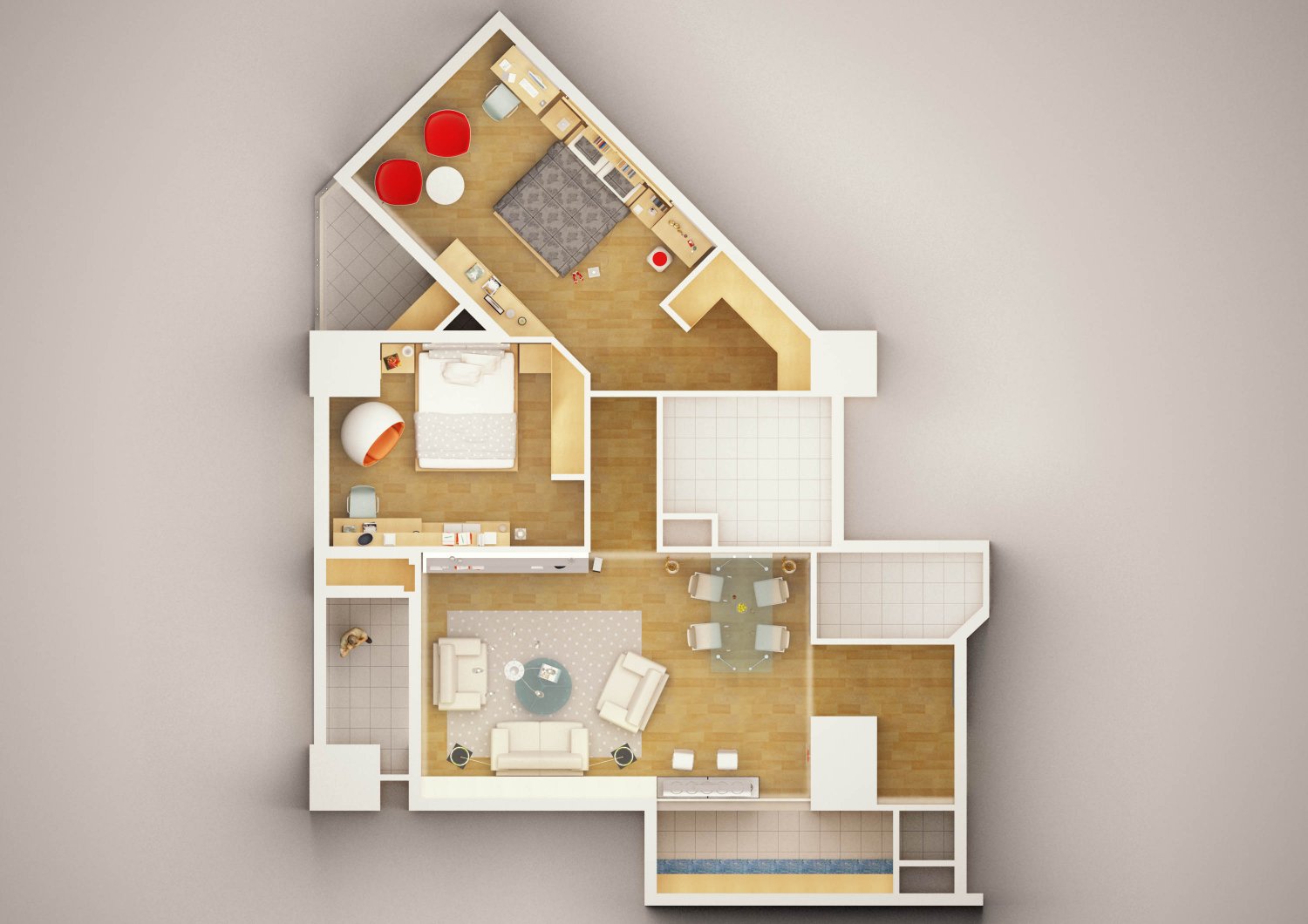 detailed house interior 3 3D Models in Bar 3DExport