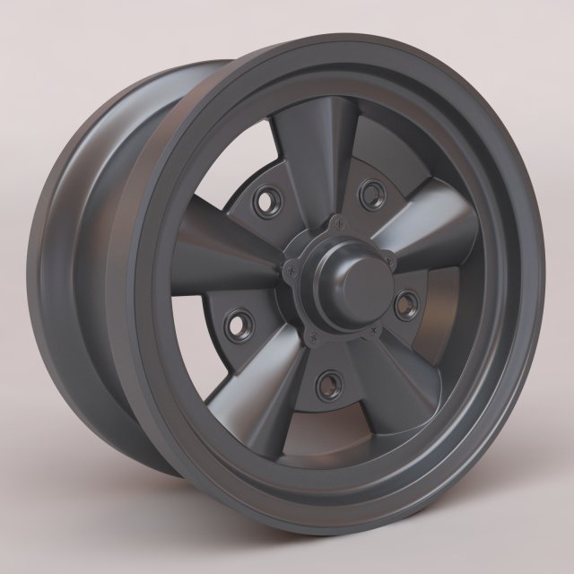 Enkei 5-Spoke Mag printable rim 3D Print Model in Automotive 3DExport