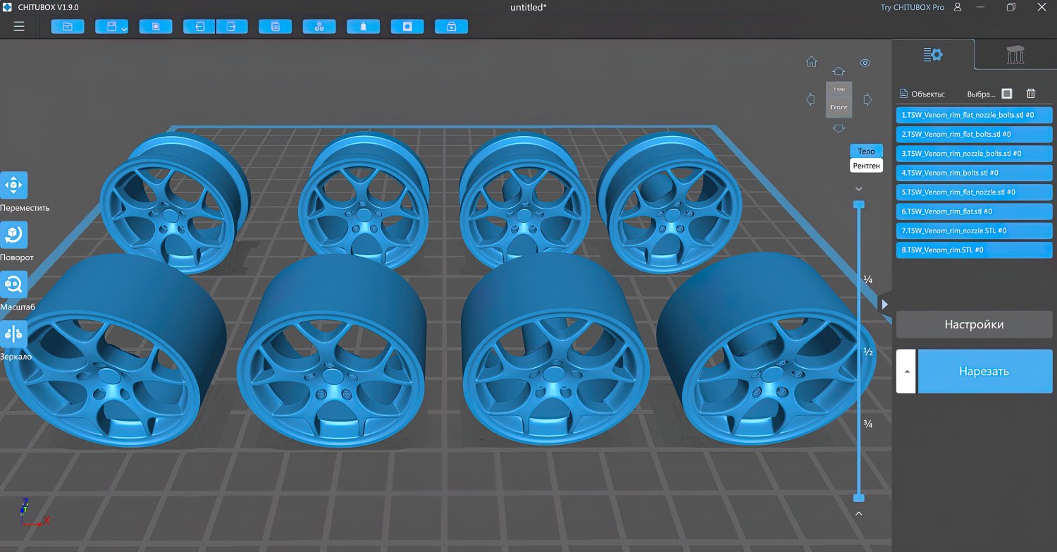 TSW Venom printable rim two versions 3D Print Model in Automotive 3DExport