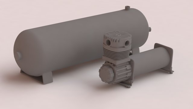 Compressor printable plus air tank 3D Print Model in Automotive 3DExport