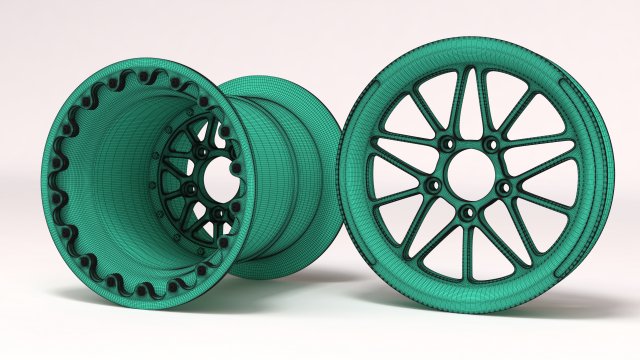 RBZ Billet Speedster Wheel ffront and rear 3D Print Model in Automotive ...