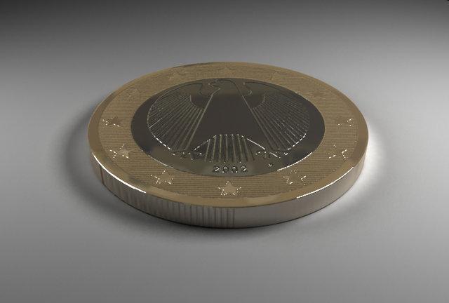 EURO Coins 3D Model in Other 3DExport