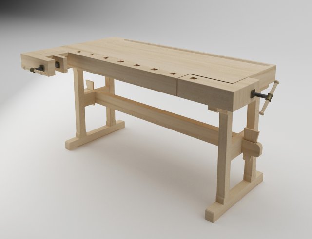 carpentry bench 3D Model in Masa 3DExport