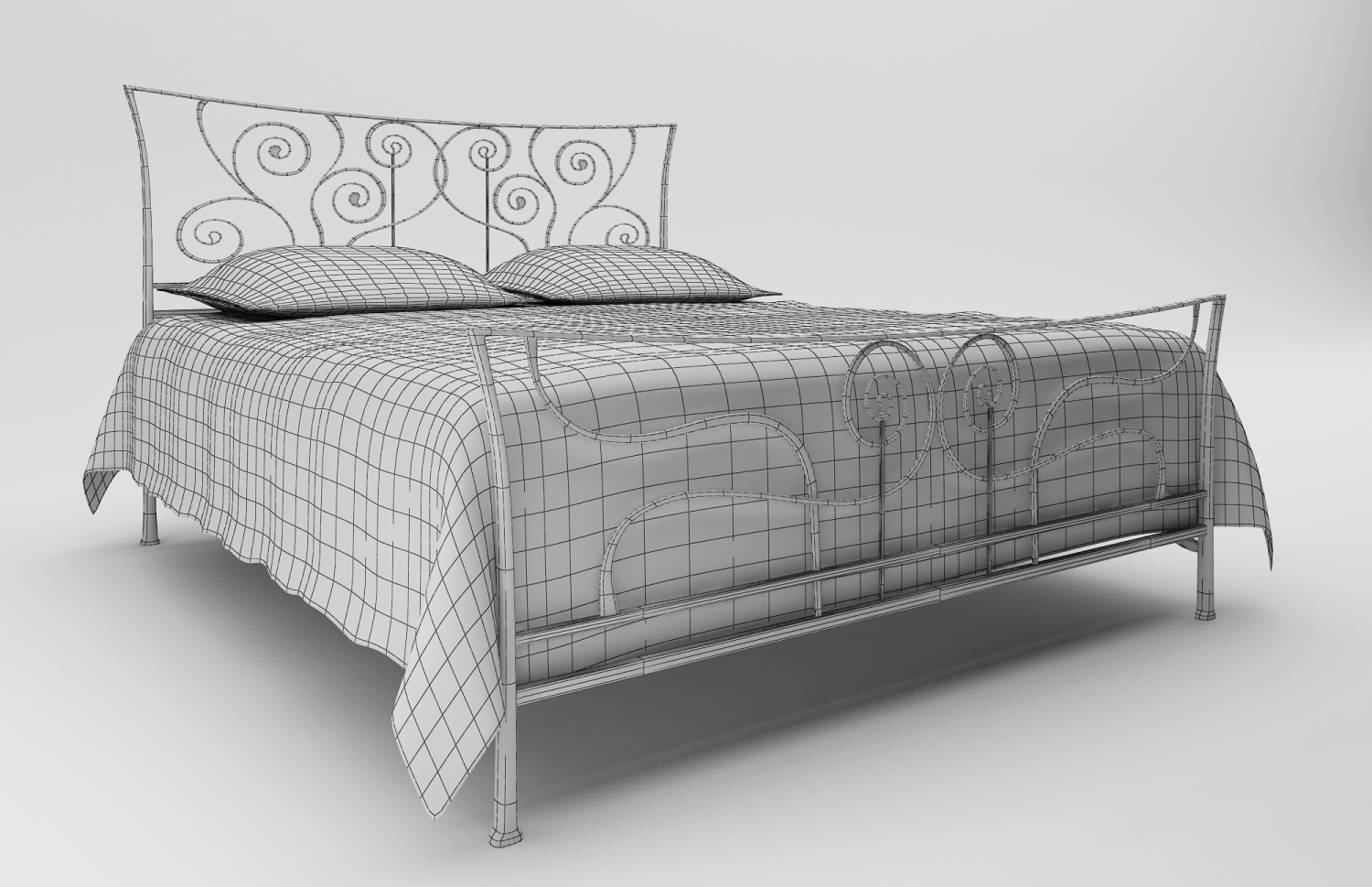 brigitte bed 3D Models in Bedroom 3DExport