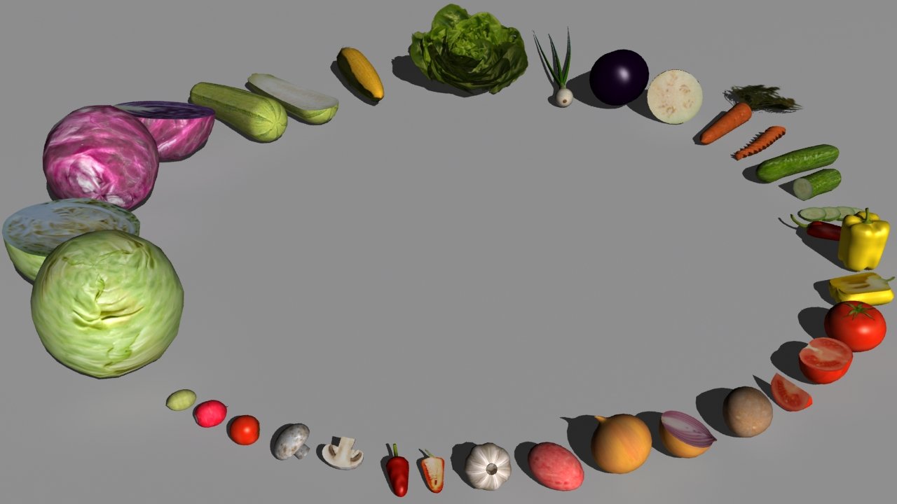 Vegetables 3D Model in Vegetable 3DExport