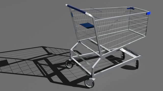 shopping cart 3D Model in Shopping Cart 3DExport