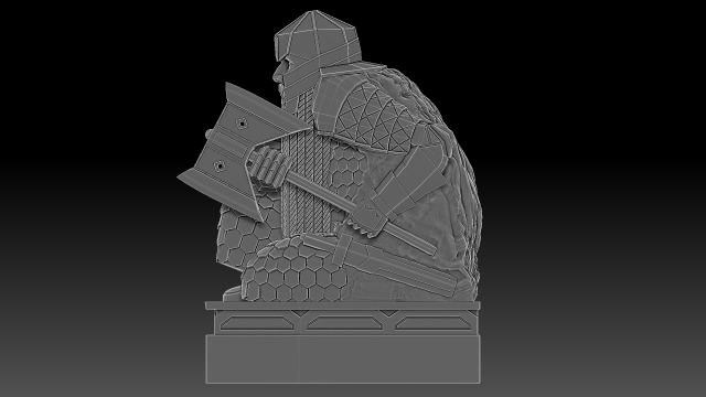 dwarf guardian statue of erebor 3D Model in Fantasy 3DExport