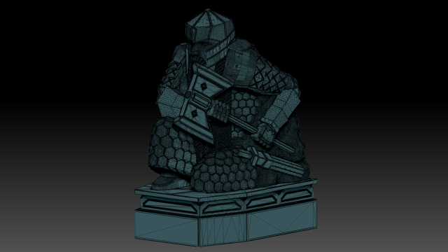 dwarf guardian statue of erebor 3D Model in Fantasy 3DExport