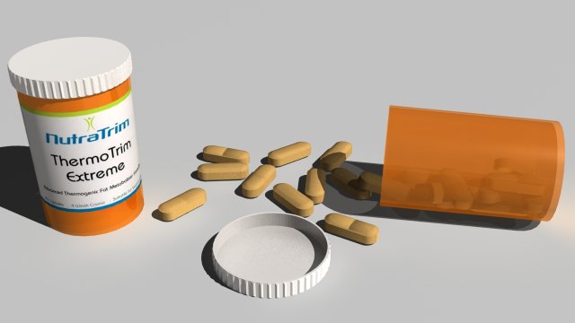 pills and drugs 3D Model in Medicines 3DExport