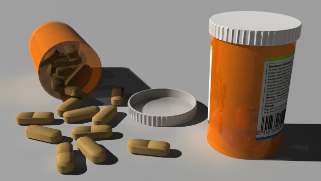 pills and drugs 3D Model in Medicines 3DExport