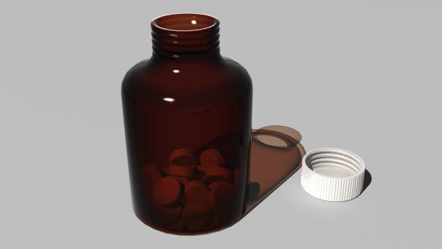 pills and drugs 3D Model in Medicines 3DExport