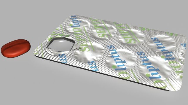 pills and drugs 3D Model in Medicines 3DExport