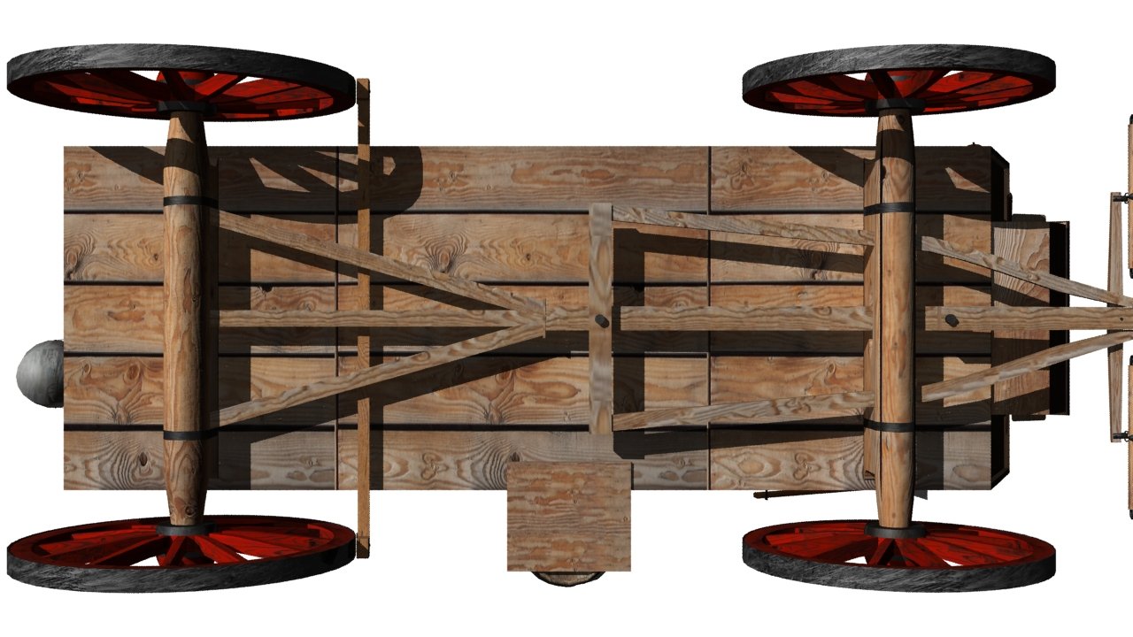Covered wagon 3D Model in Cart 3DExport