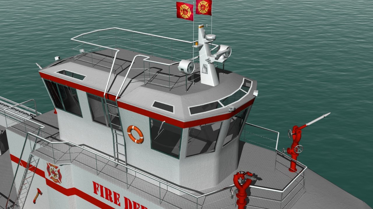 Fireboat 3D Model in Boats 3DExport