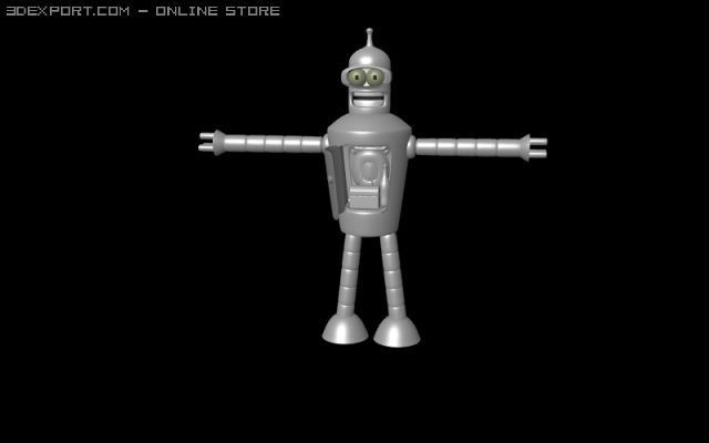 bender 3D Model in Cartoon 3DExport