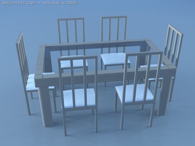table set 3D Models in Table 3DExport
