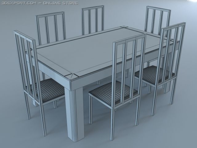 table set 3D Models in Table 3DExport
