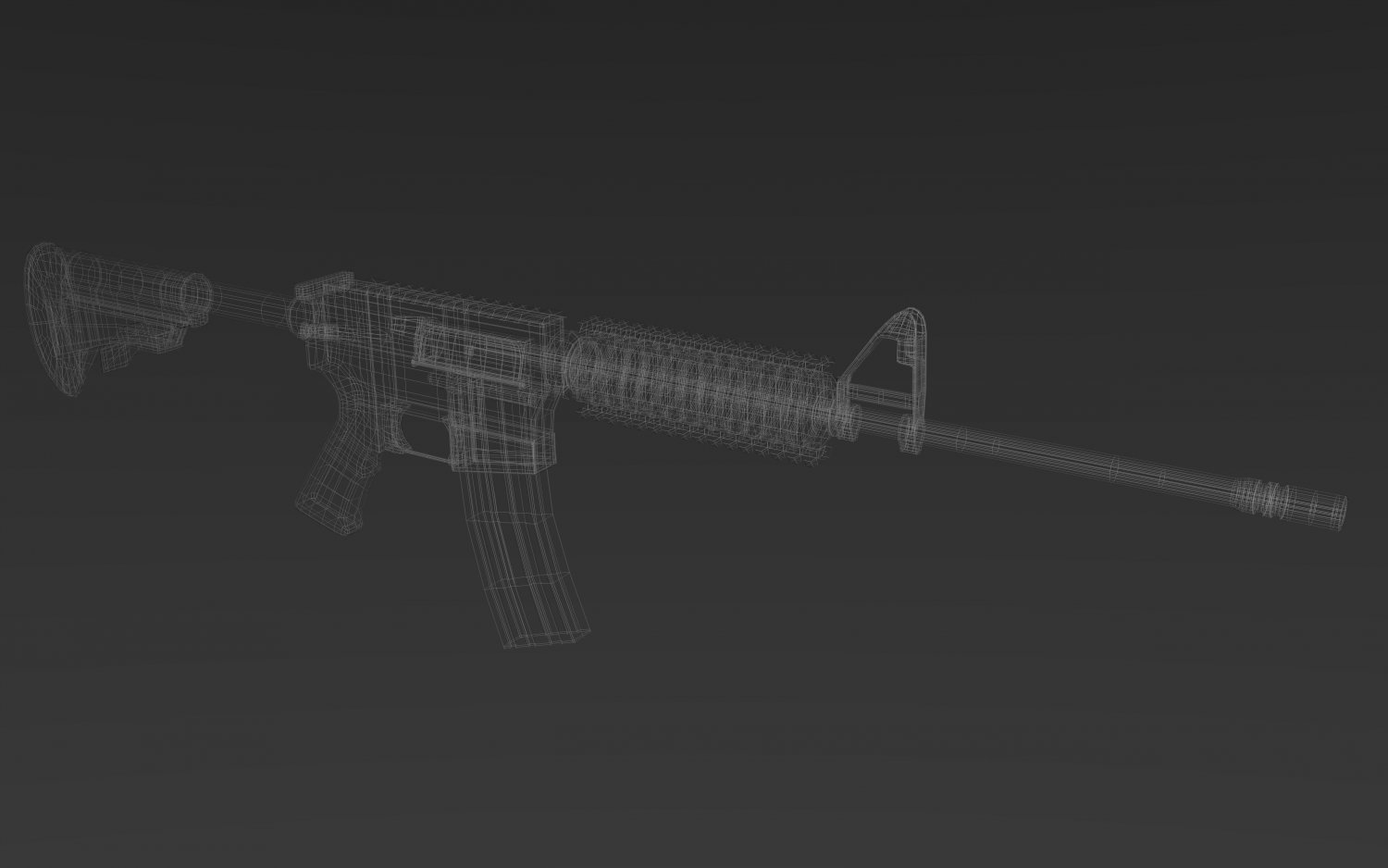 M4 Assault Rifle Low Poly 3D Model in Submachine Guns 3DExport
