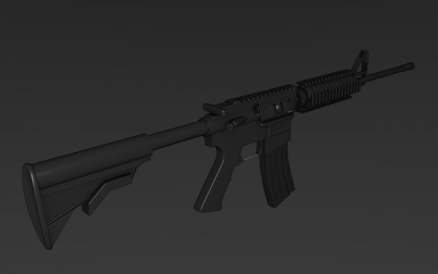 m4 assault rifle low poly CAD in Submachine Guns 3DExport