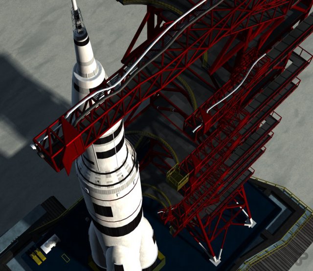 Rocket launch platform 3D Model in Real Spacecraft 3DExport