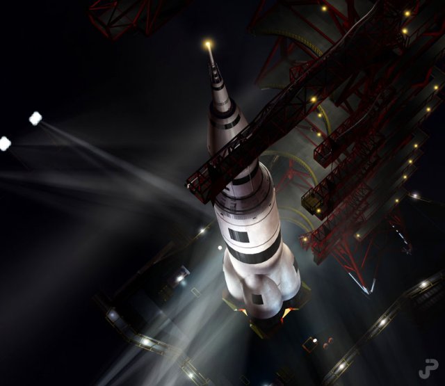 Rocket launch platform 3D Model in Real Spacecraft 3DExport