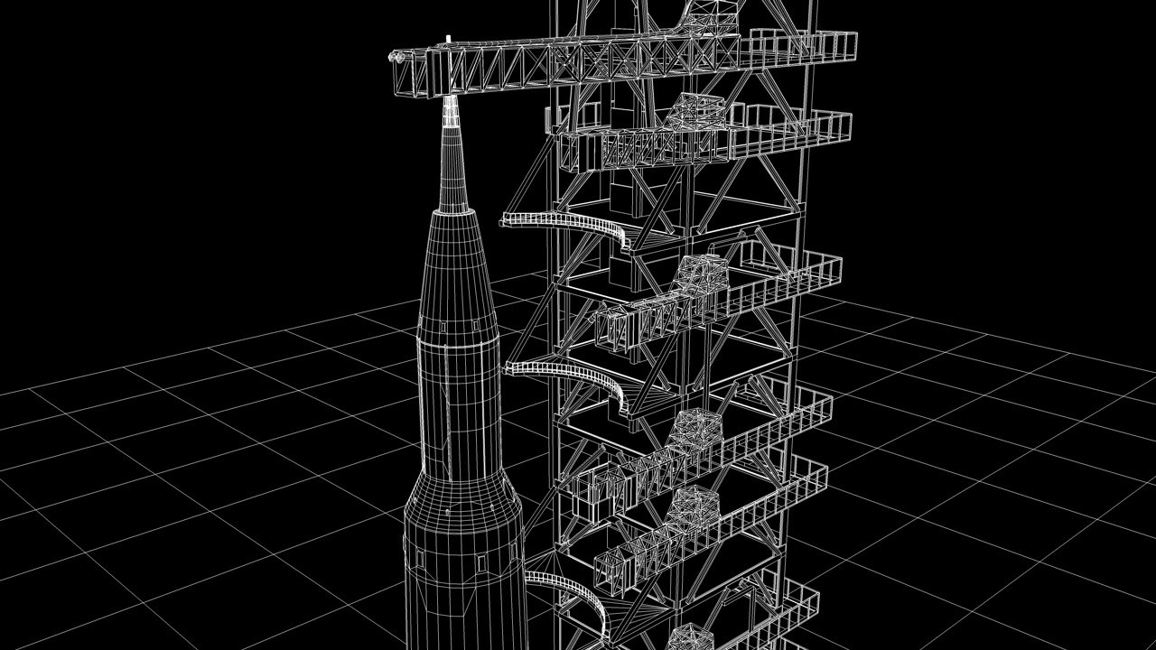 Rocket Launch Platform 3D Model in Real Spacecraft 3DExport