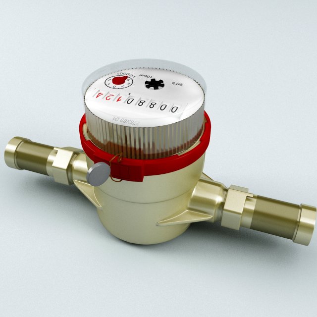 water counter meter 3D Model in Bathroom 3DExport