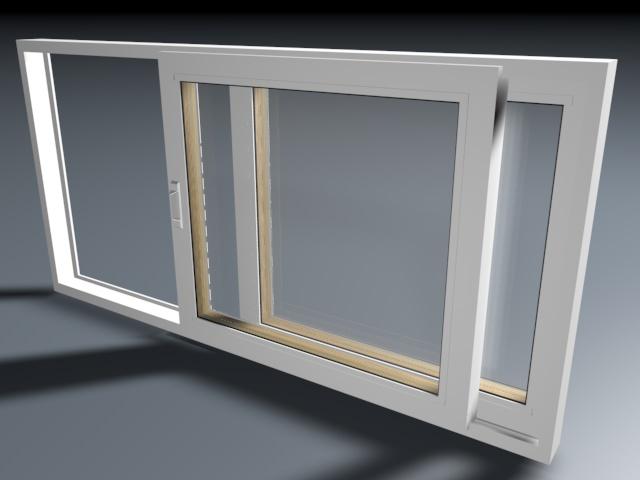 3 pane sliding window 3D Model in Miscellaneous 3DExport