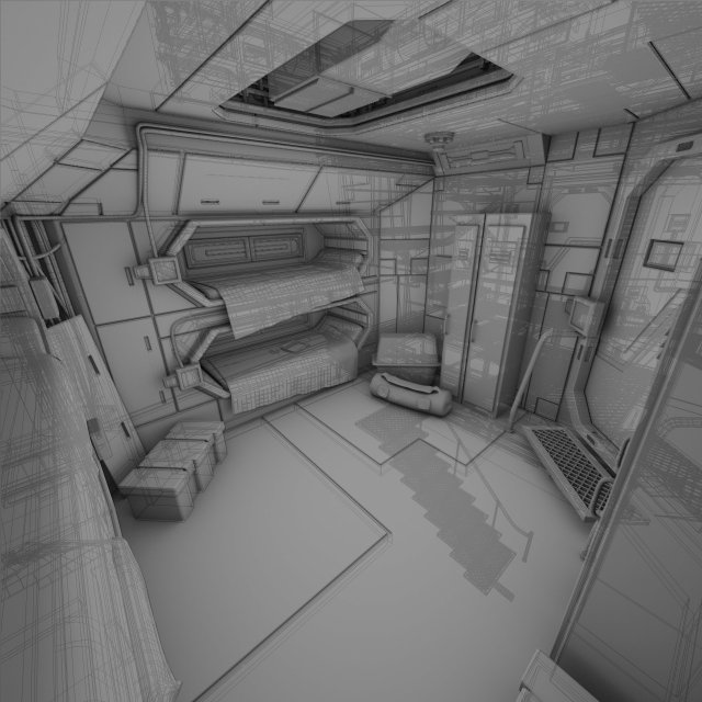 spaceship interior b hd 2 3D Model in Fantasy Spacecraft 3DExport